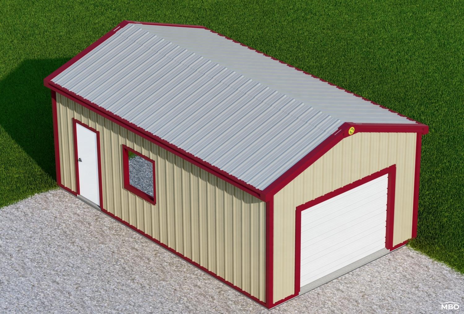 16x27x10 Metal Building | CA1746 - Metal Building Outlet